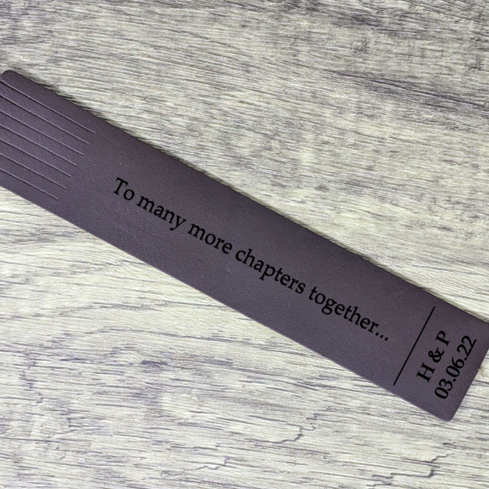 &To many more chapters together& Personalisable Real Leather Bookmark ...