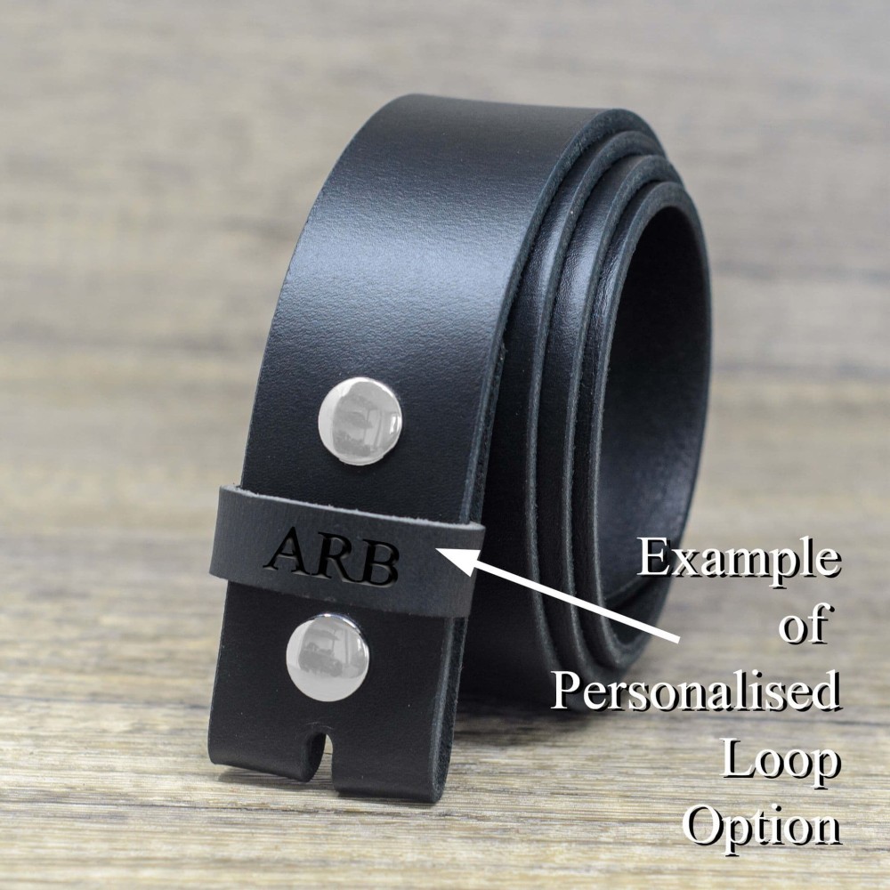 40mm Full Grain Real Leather Press Stud Snap Belt - Tan with Silver ...