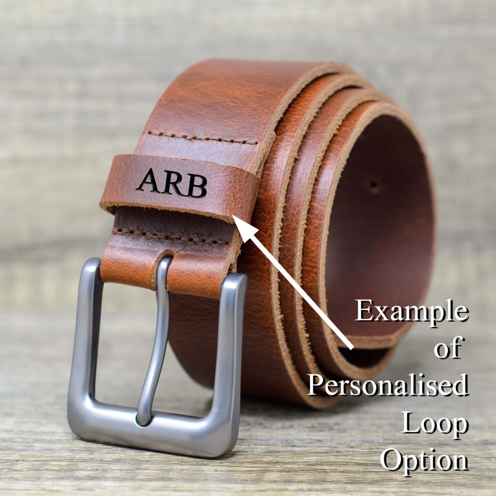 40mm Real Full Grain Mens Leather Belt - London Tan - Ashford Ridge