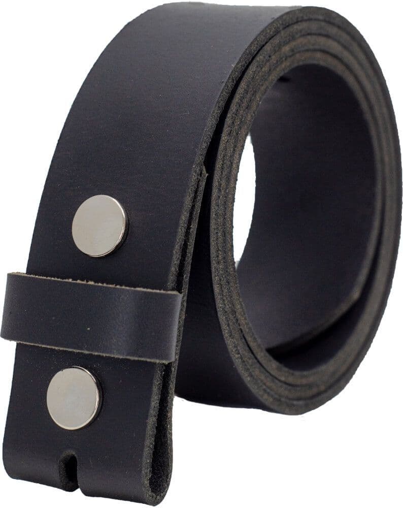 HLA - 40mm Full Grain Real Leather Press Stud Snap Belt - Tan with ...