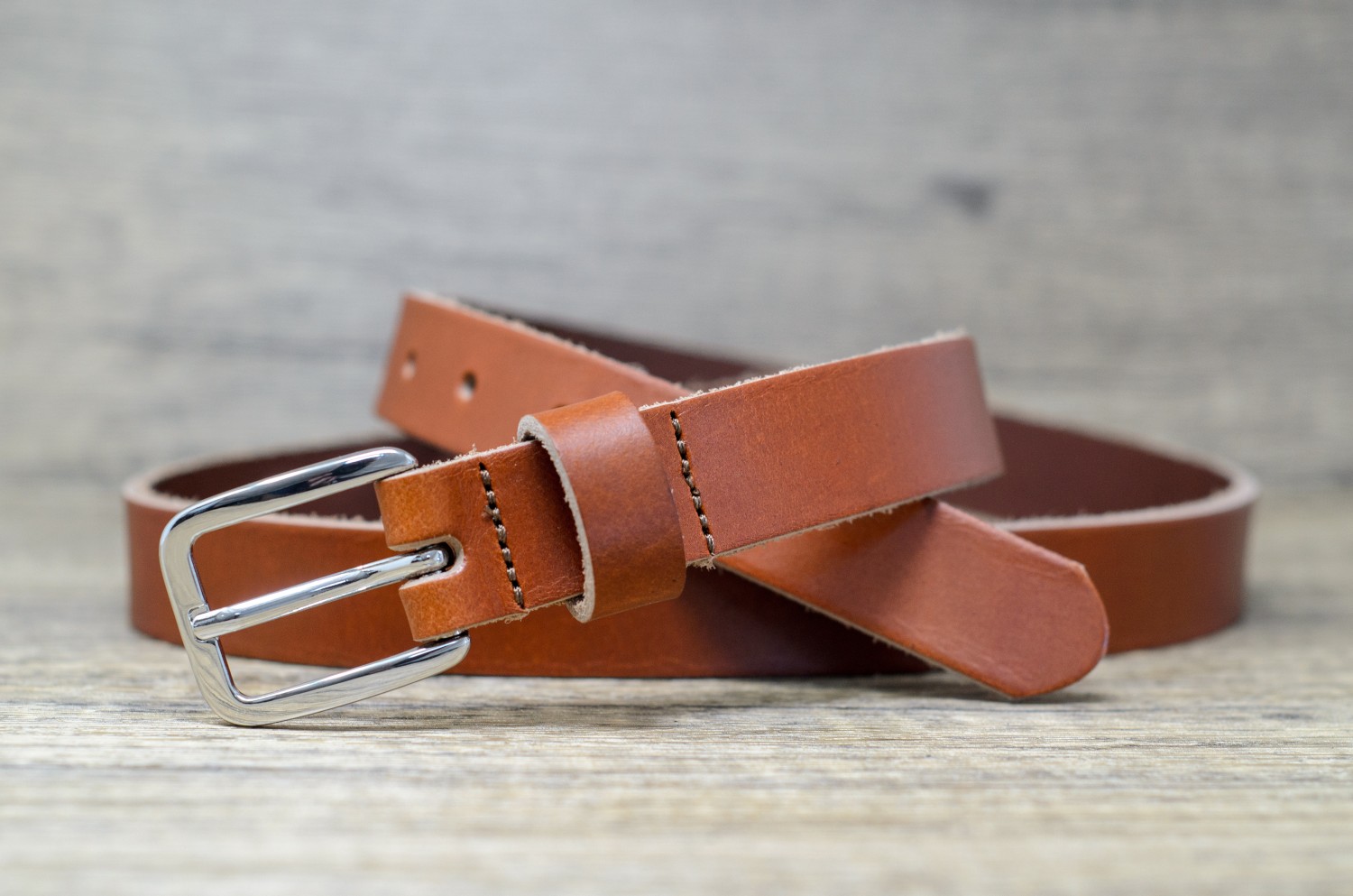 25mm Full Grain Real Leather Belt - Tan - Ashford Ridge