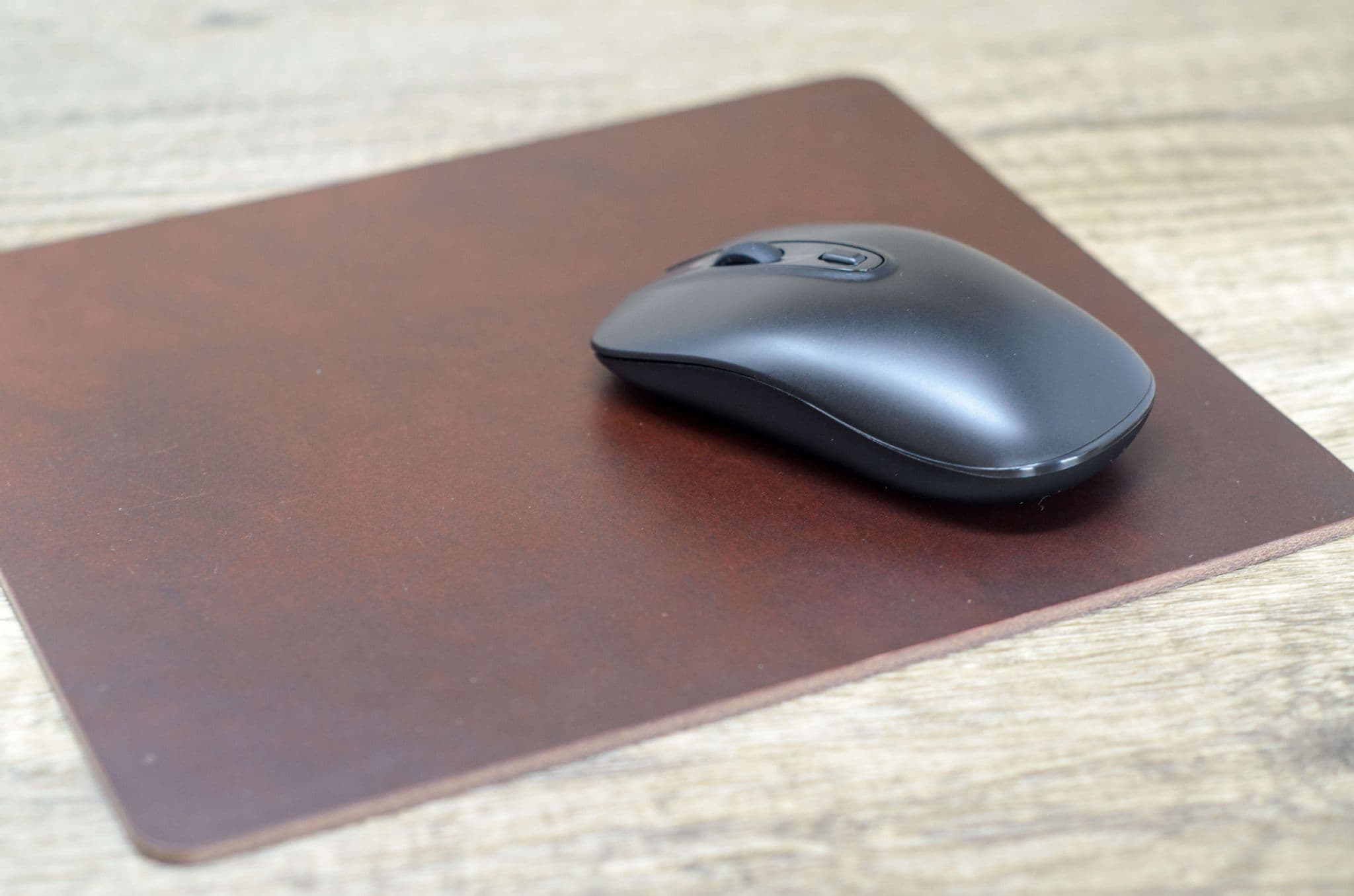 Full Grain Real Leather Mouse Mat in Antique Brown - Ashford Ridge