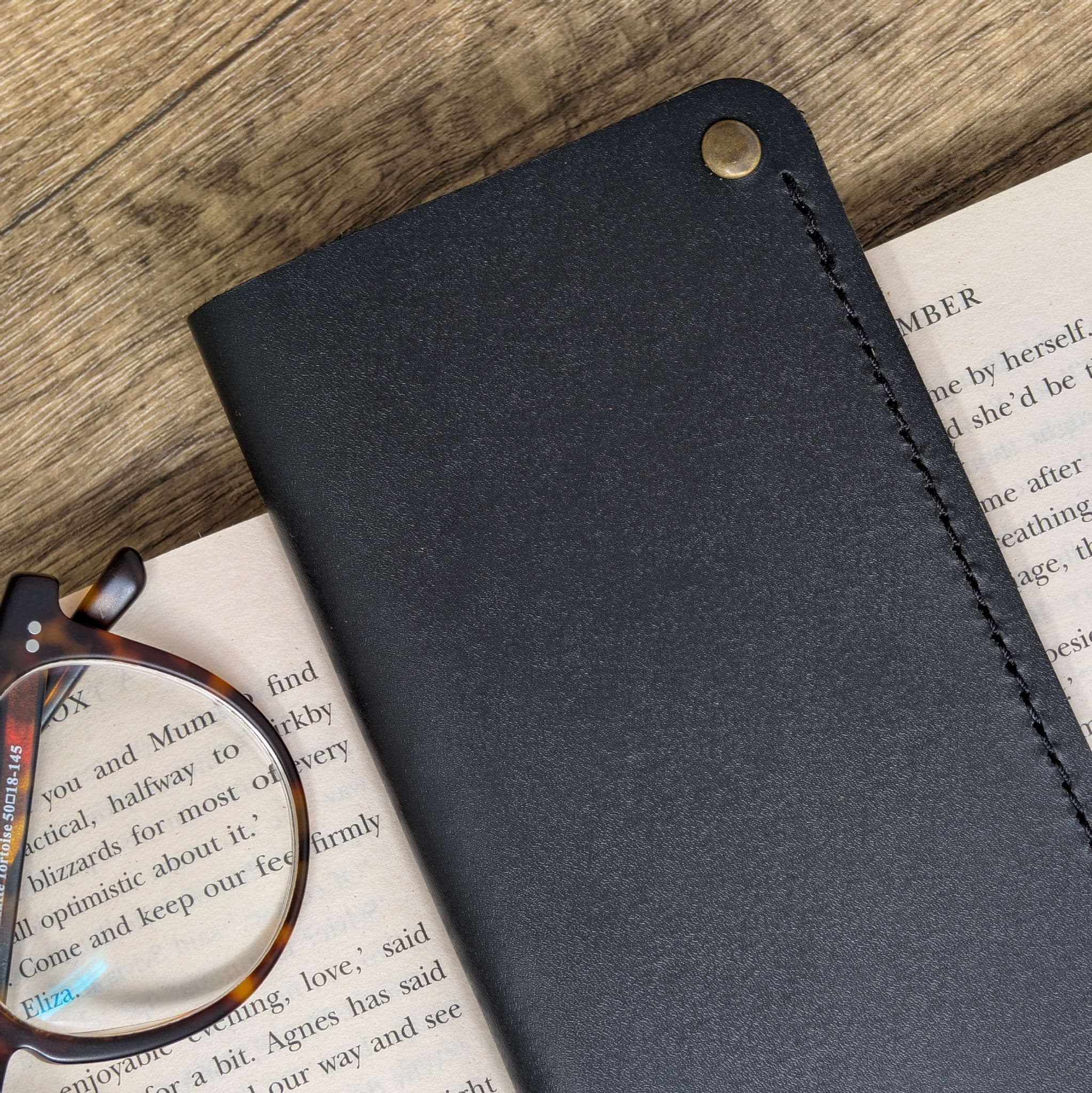 Real Leather Glasses Case in Black - Ashford Ridge