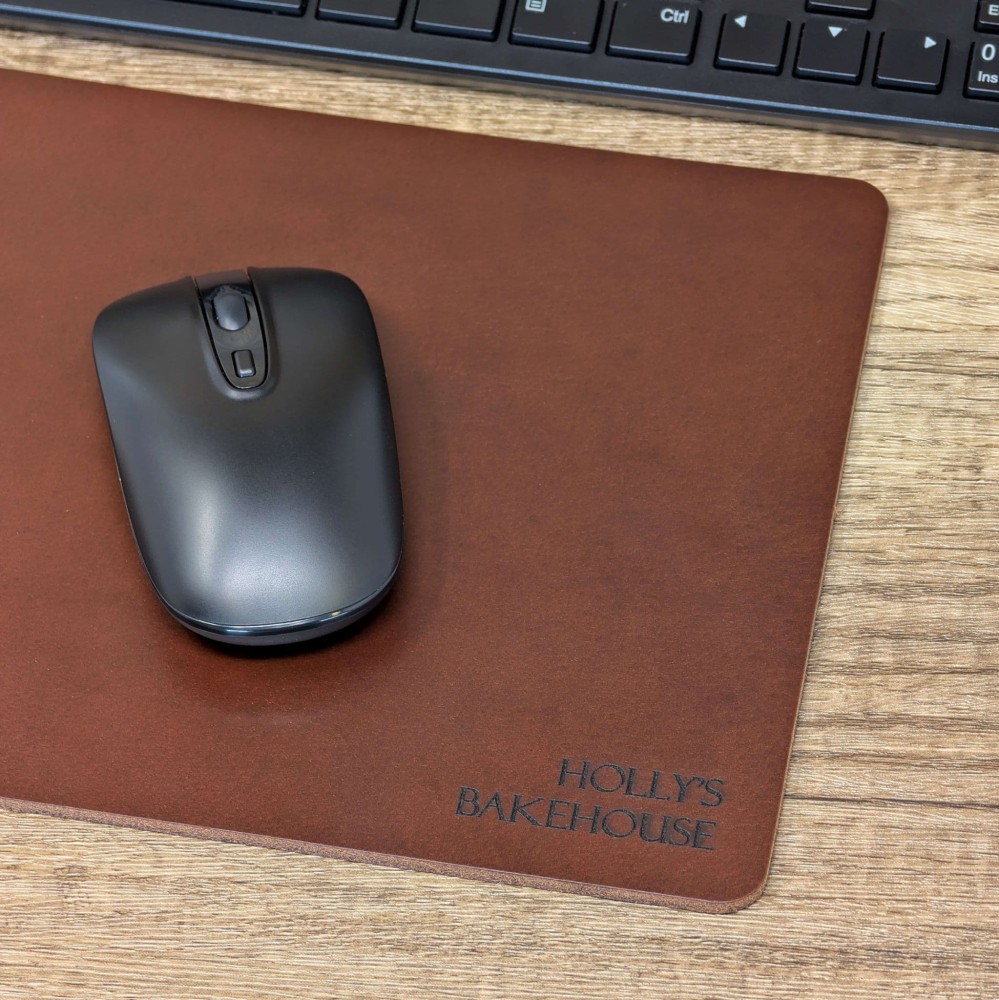 Personalised Real Leather Mouse Mat - Ashford Ridge