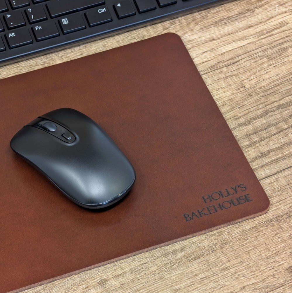 Personalised Real Leather Mouse Mat - Ashford Ridge