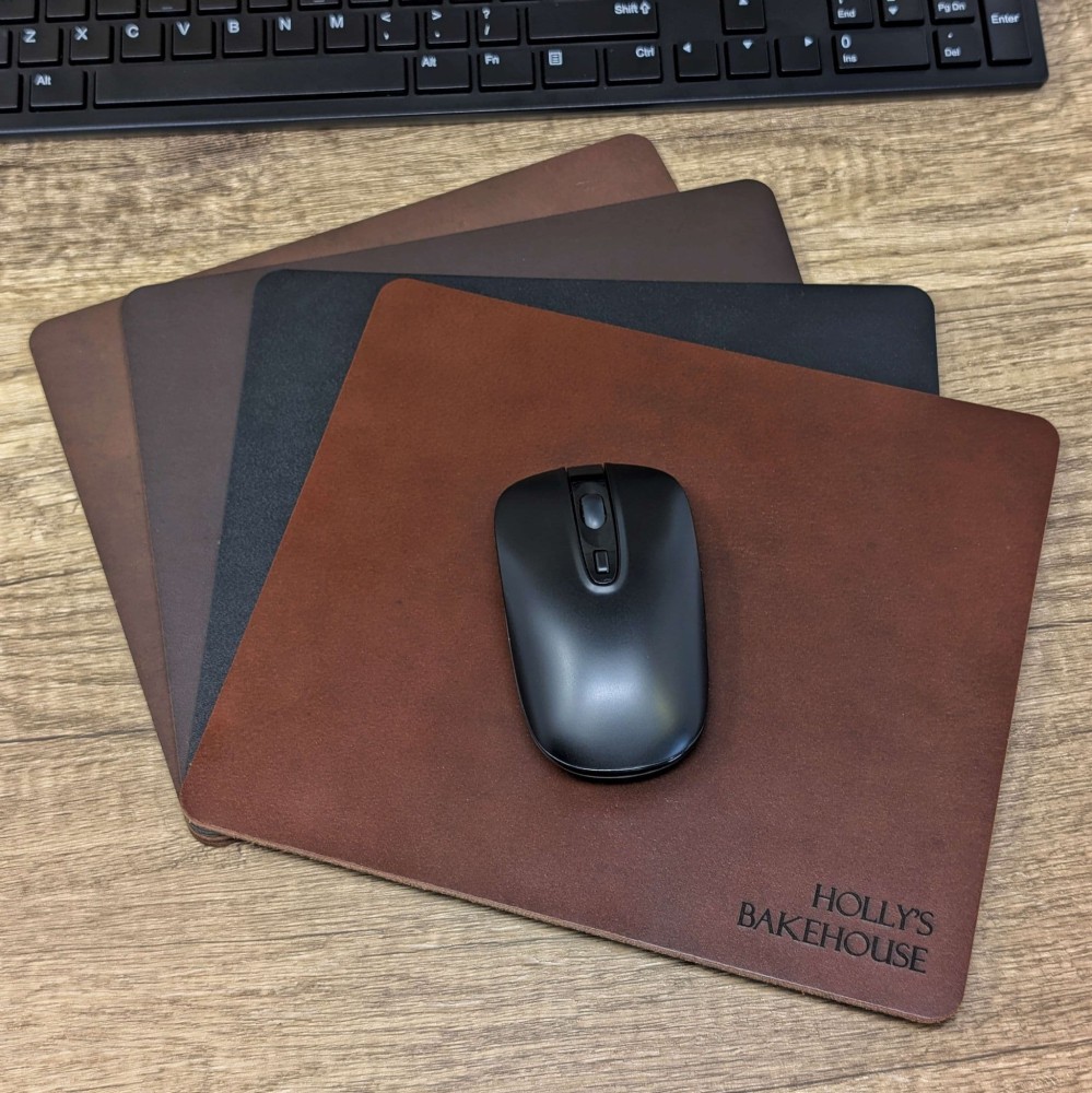 Personalised Real Leather Mouse Mat - Ashford Ridge